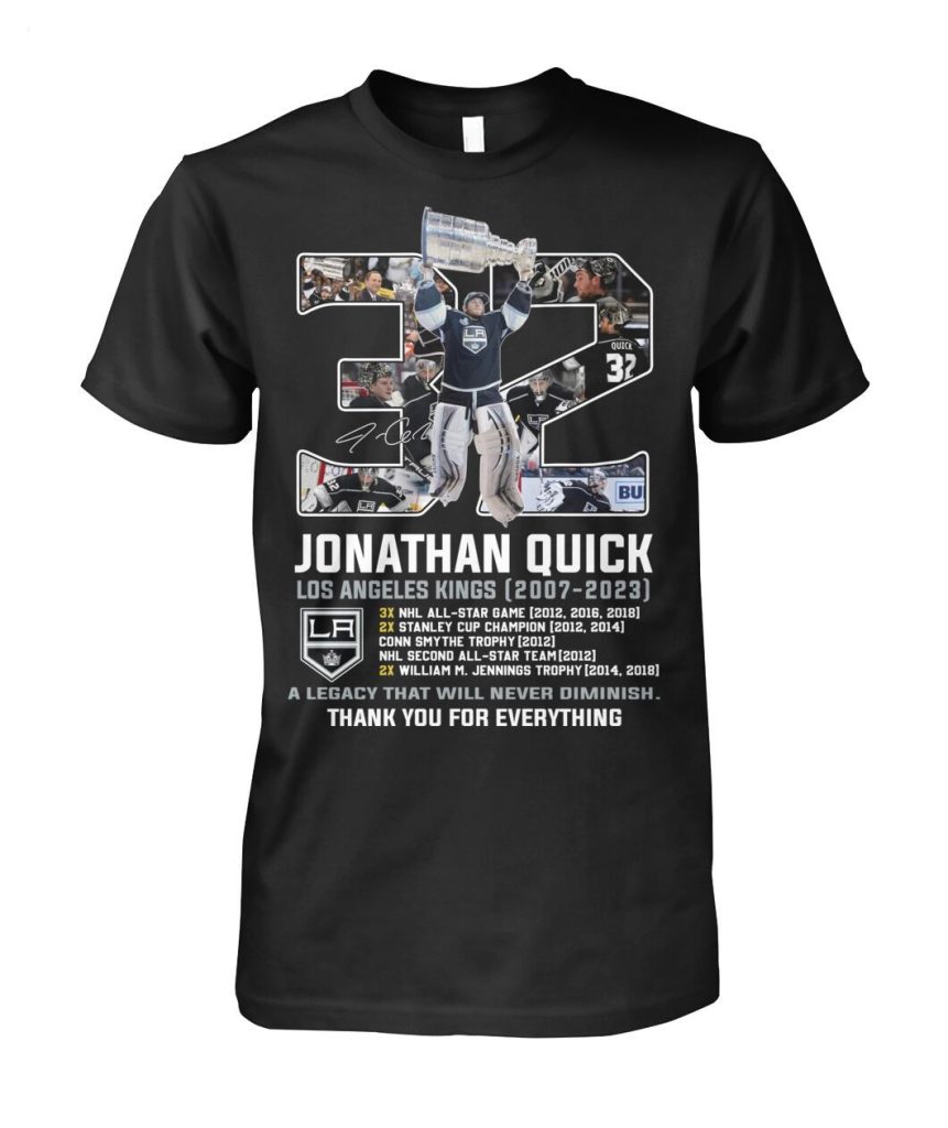 Jonathan Quick Los Angeles Kings 2007 - 2023 A Legacy That Will Never ...