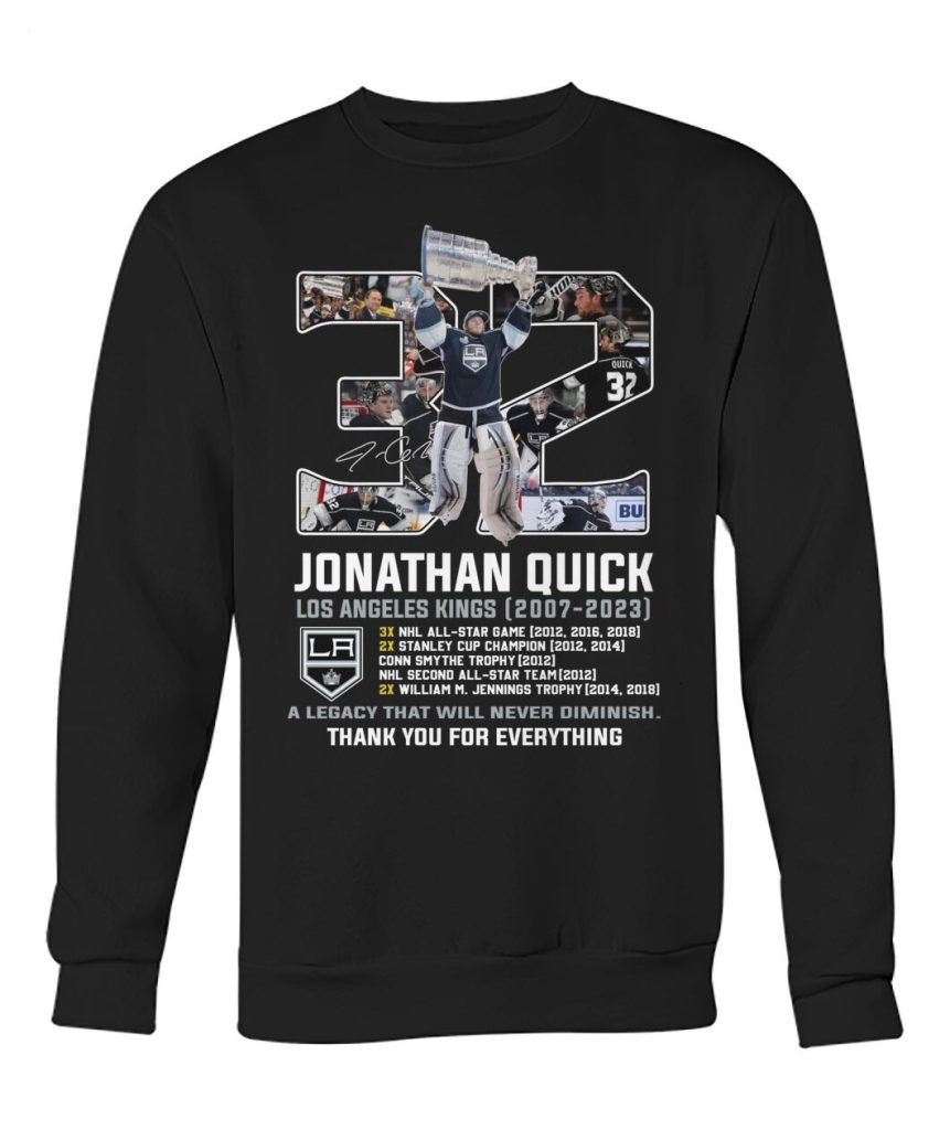 Jonathan Quick Los Angeles Kings 2007 - 2023 A Legacy That Will Never ...