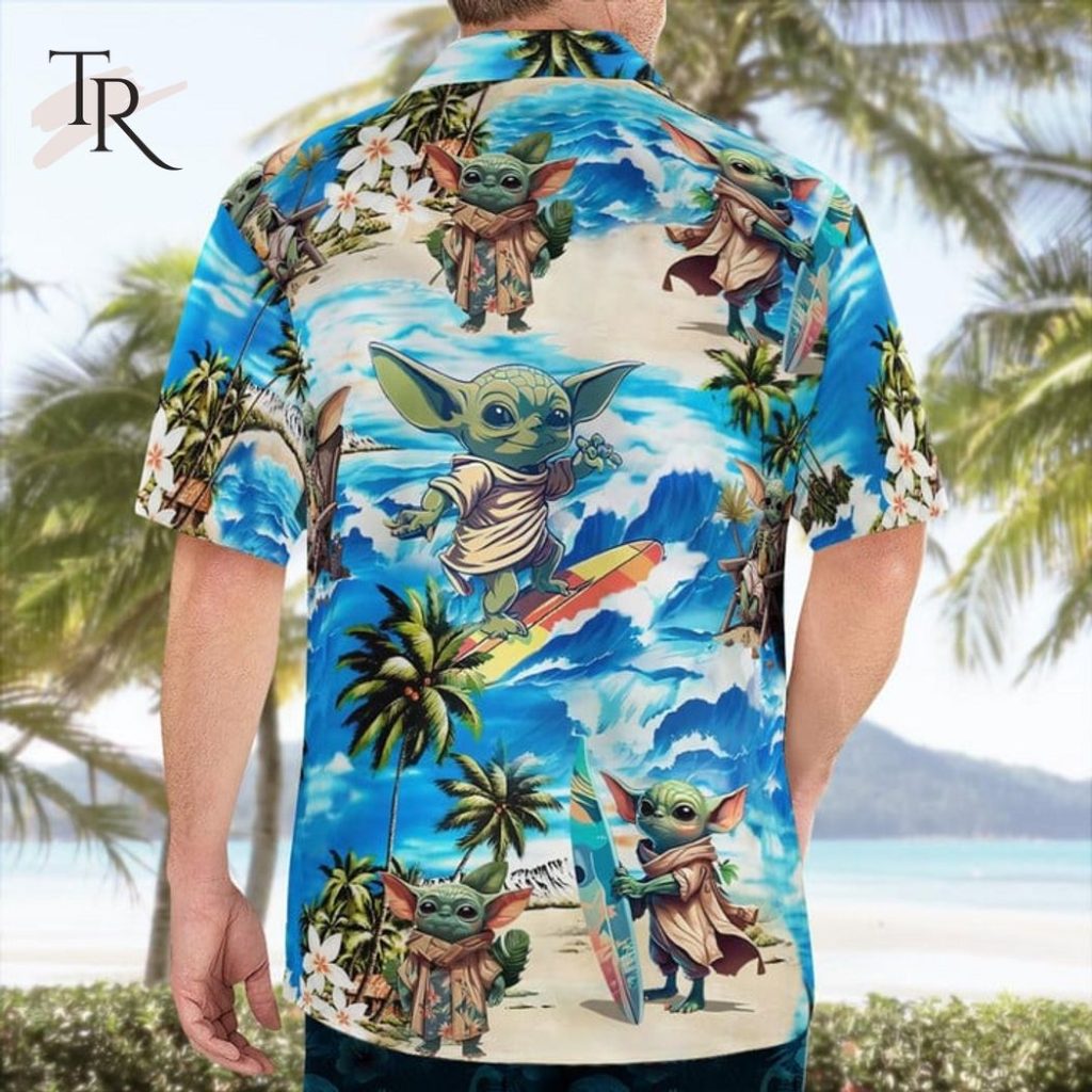 Star Wars Baby Yoda Surfing Beach Aloha Shirt - Torunstyle