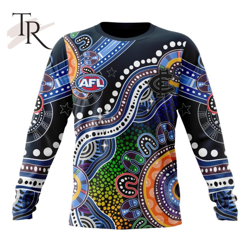 Personalized AFL Carlton Football Club Special Indigenous Design Hoodie ...