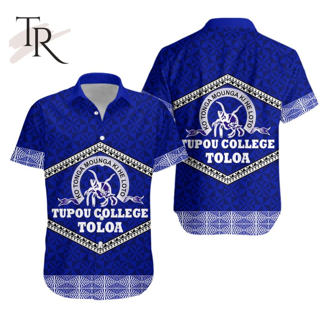Tonga Tupou College Toloa Hawaiian Shirt - Ngatu Pattern - Torunstyle