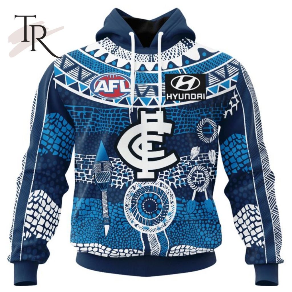 Personalized AFL Carlton Football Club Special Indigenous Design Hoodie ...