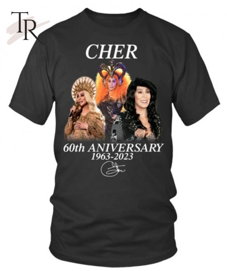 Cher 60th Anniversary 1963 - 2023 Signature T-Shirt - Limited Edition ...