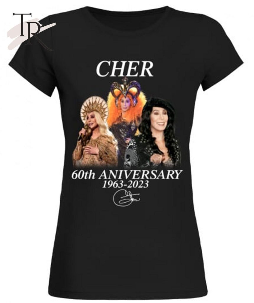 Cher 60th Anniversary 1963 - 2023 Signature T-Shirt - Limited Edition ...