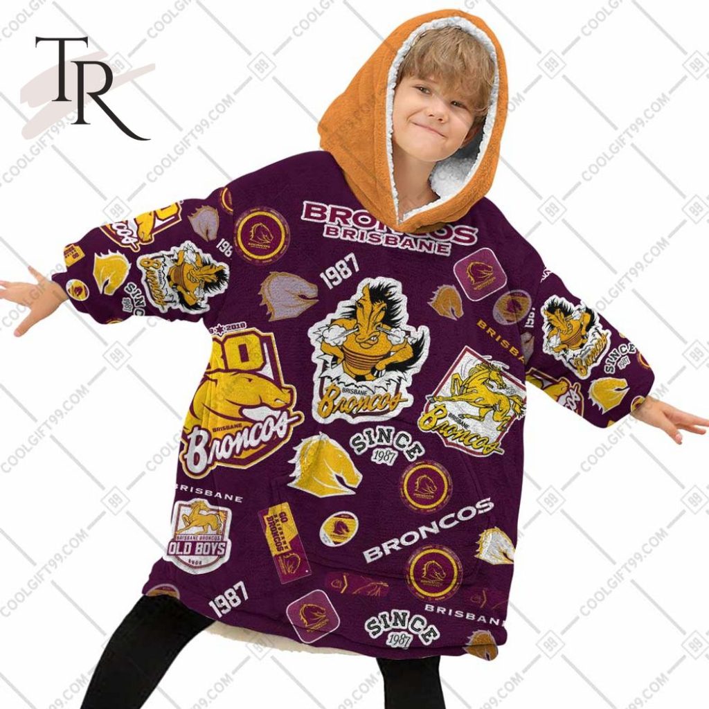 NRL Brisbane Broncos Season Logo Oodie Blanket Hoodie - Torunstyle