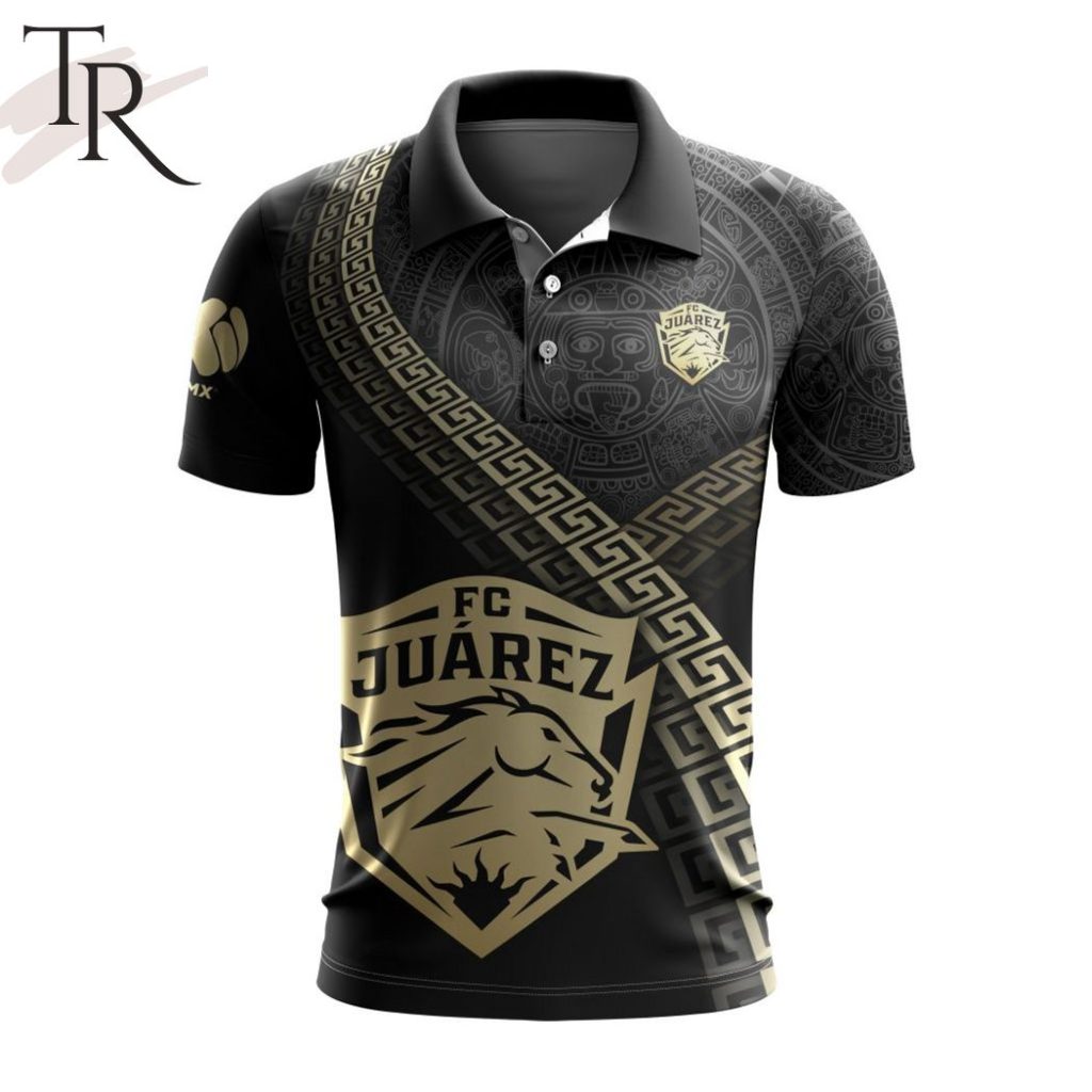 LIGA MX FC Juarez Special Black And Gold Design Polo Shirt - Torunstyle