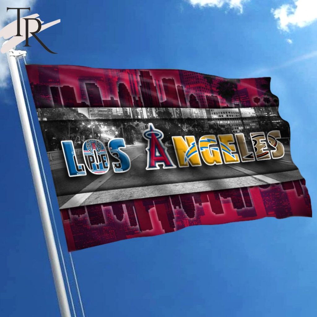 Los Angeles 1 With Teams From Major League Sports Flag - Torunstyle