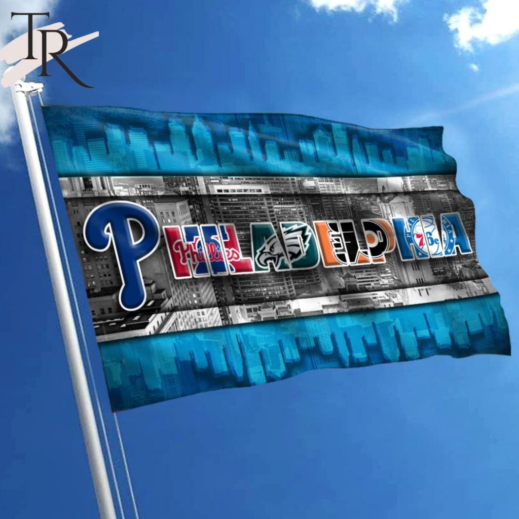 Philadelphia With Teams From Major League Sports Flag - Torunstyle