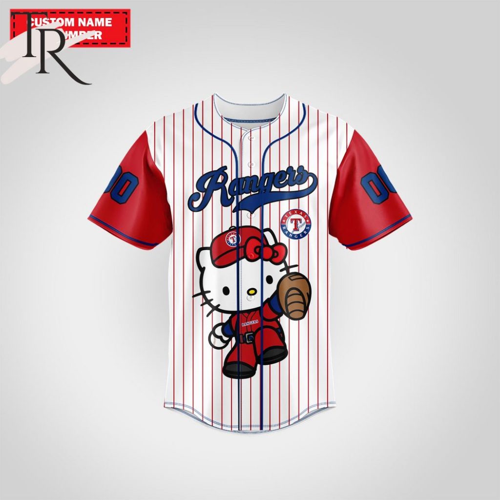 Texas Rangers x Hello Kitty Night 2025 Special Edition Baseball Jersey ...