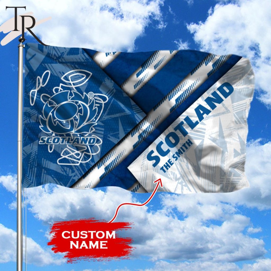 RUGBY WORLDCUP 2023 Scotland Custom Name Flag - Torunstyle