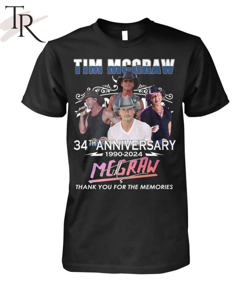 Tim Mcgraw 34th Anniversary 1990 - 2024 Thank You For The Memories T ...