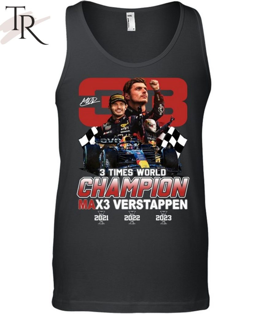 Max Verstappen 3 Times World Champion T-Shirt - Torunstyle