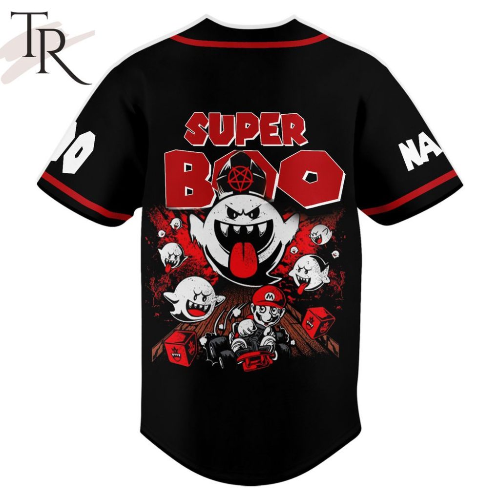 Personalized Super Boo Kig Boo Super Mario Baseball Jersey - Torunstyle