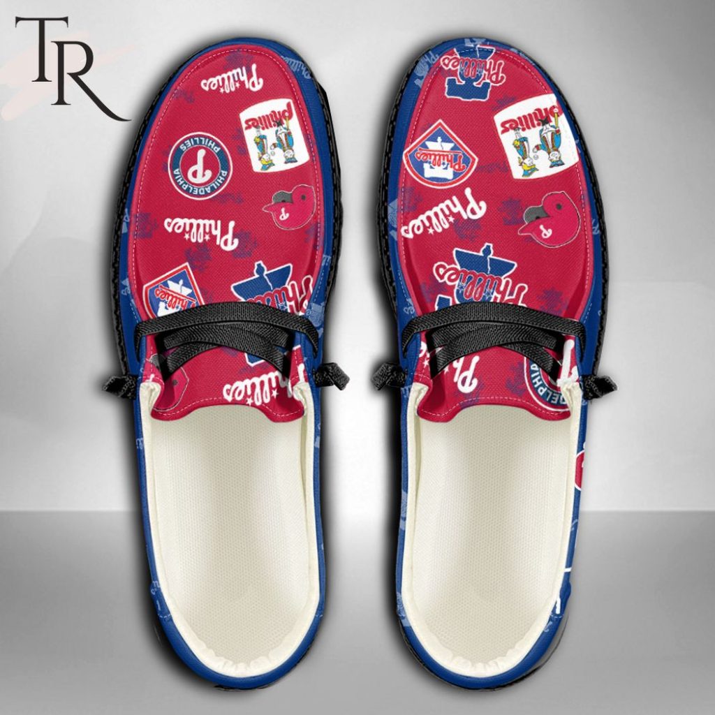 MLB Philadelphia Phillies Custom Name Hey Dude Shoes - Torunstyle