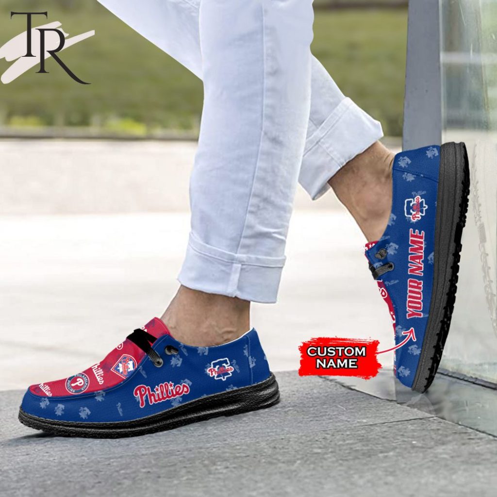 MLB Philadelphia Phillies Custom Name Hey Dude Shoes - Torunstyle