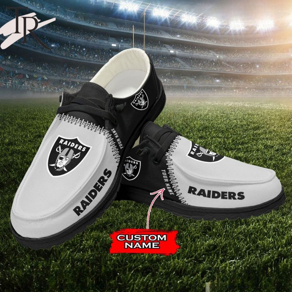 Personalized NFL Las Vegas Raiders Custom Name Hey Dude Shoes - Torunstyle
