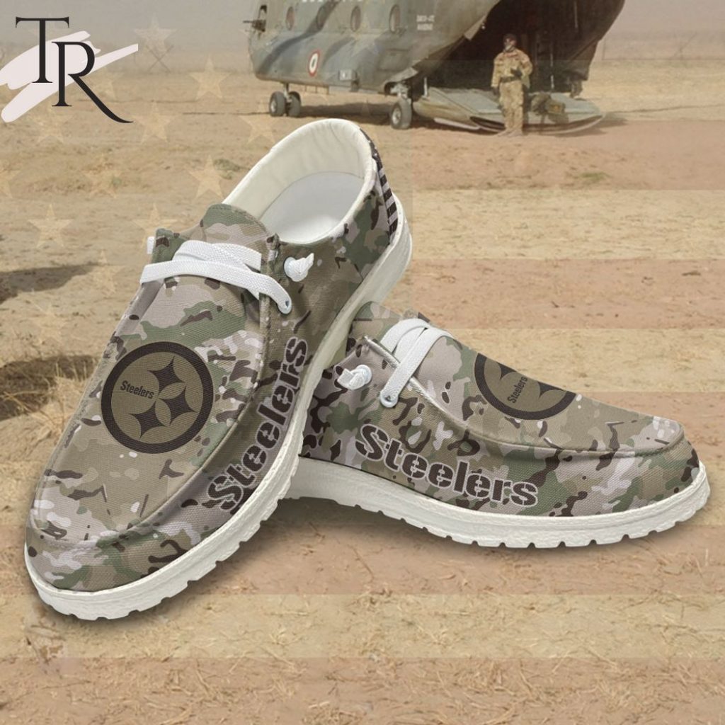 NFL Pittsburgh Steelers Military Camouflage Design Hey Dude Shoes ...