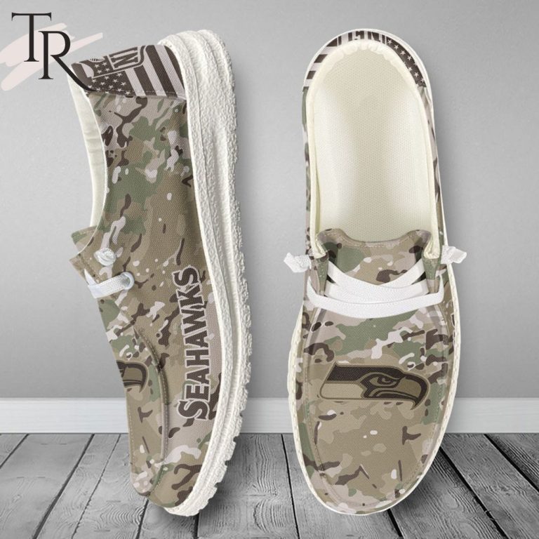 NFL Seattle Seahawks Military Camouflage Design Hey Dude Shoes Football ...