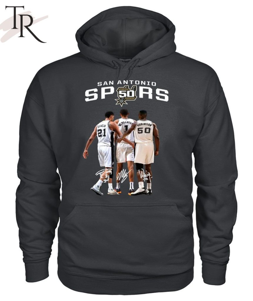 San Antonio Spurs Duncan And Wembanyama And Robinson Signature T-Shirt ...
