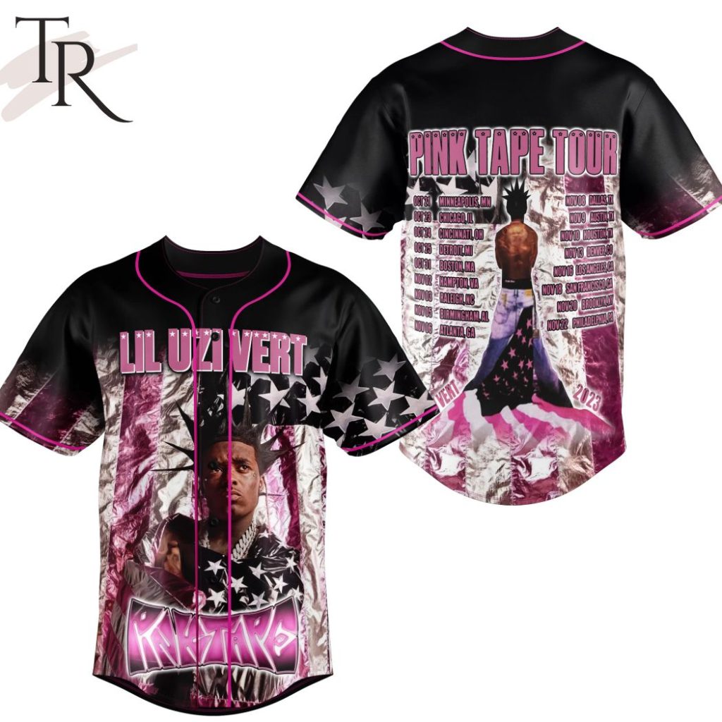 Lil Uzi Vert Pink Tape Tour Baseball Jersey - Torunstyle