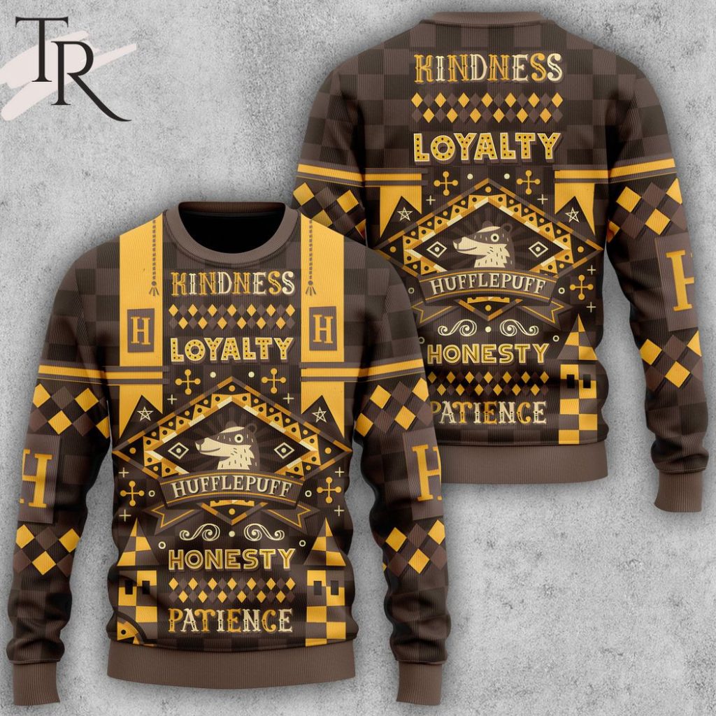 Harry Potter Loyalty Hufflepuff Honesty Patience Sweater Christmas ...