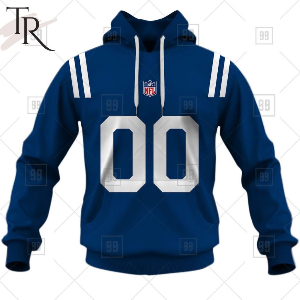 Personalized NFL Indianapolis Colts Home Jersey Style Hoodie - Torunstyle