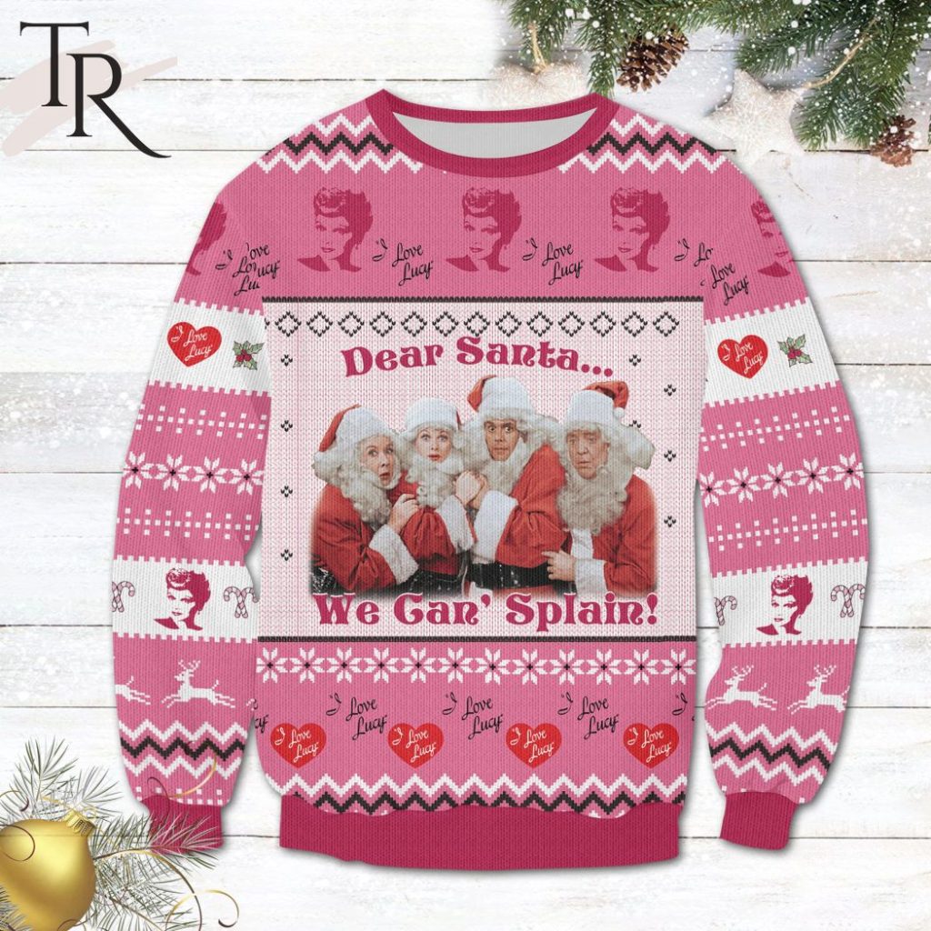 Dear Santa We Gan' Splain Love Lucy Ugly Sweater - Torunstyle