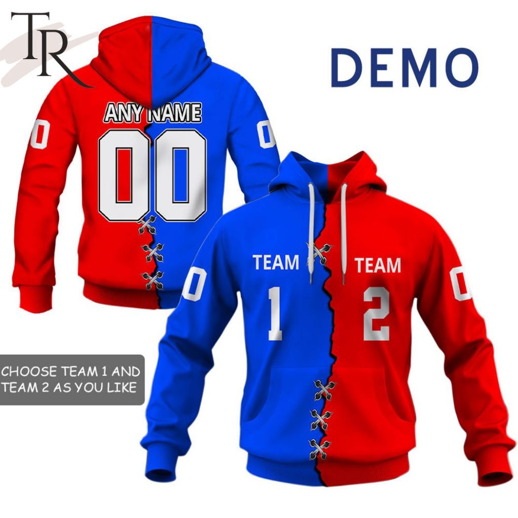 Mix 2 NFL Teams Select Any 2 Teams to Mix and Match! Hoodie - Torunstyle
