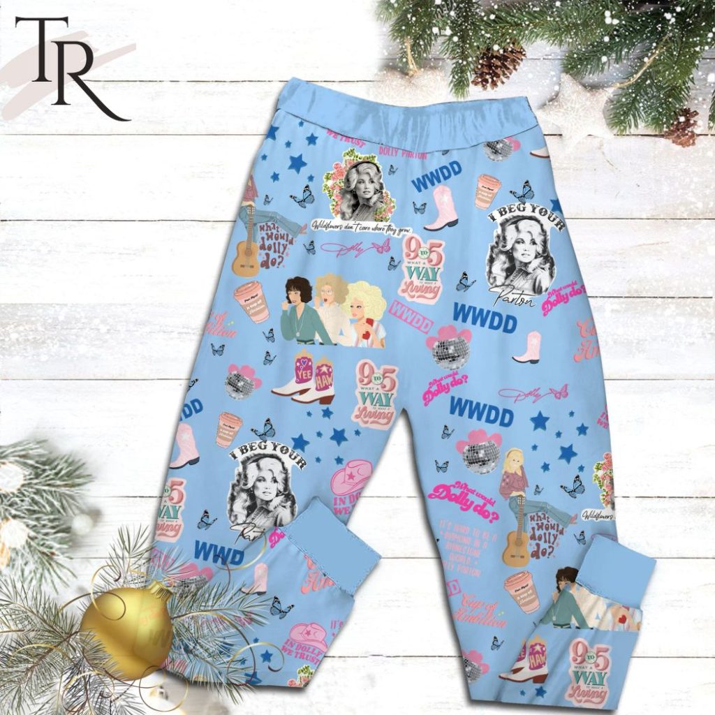 Dolly On The Streets Her Fan On The Sheet Dolly Parton Pajamas Set ...