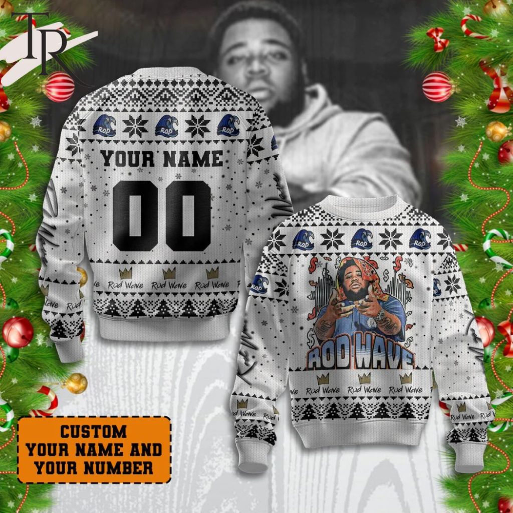 Custom Name Rod Wave Ugly Christmas Sweater - Torunstyle
