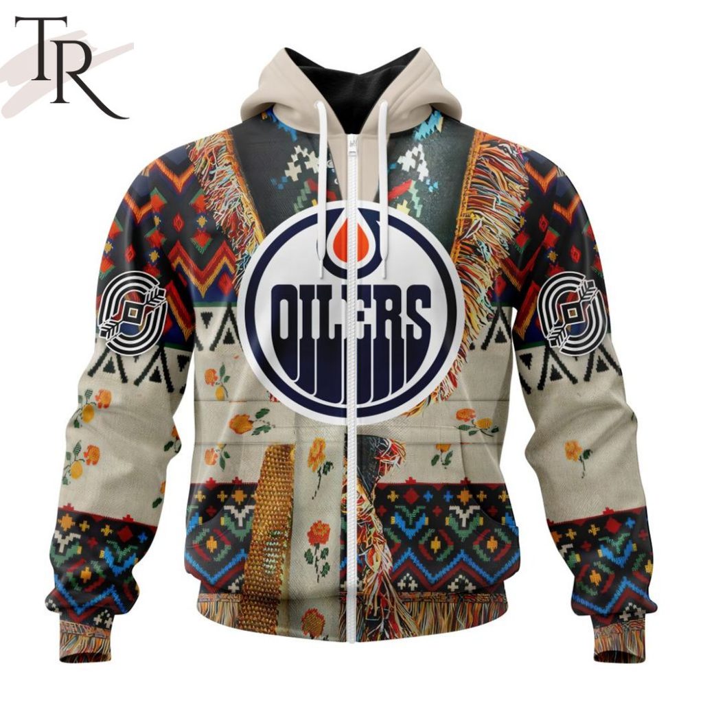 NHL Edmonton Oilers Special Native Costume Design Hoodie - Torunstyle