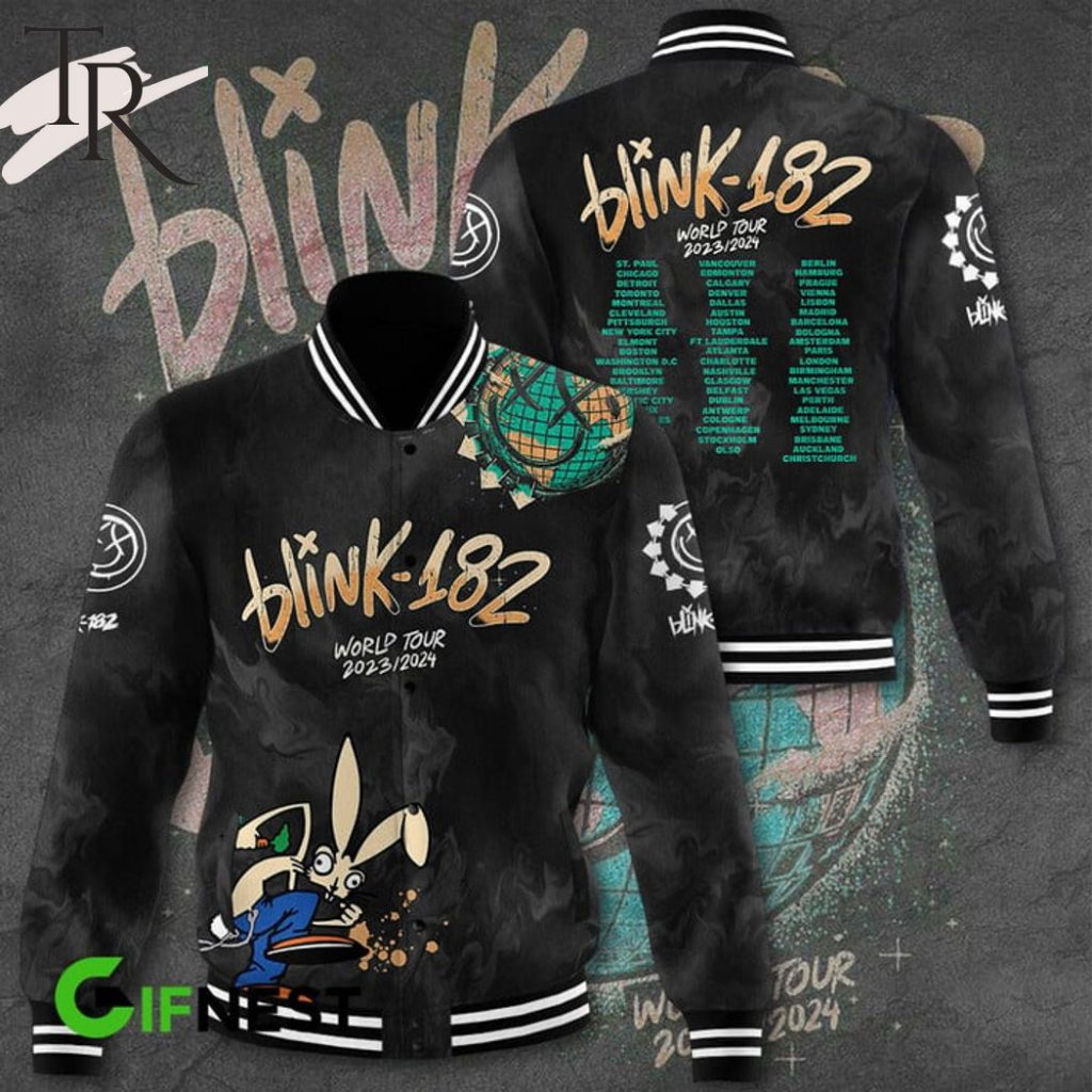 Blink-182 World Tour 2023 2024 Baseball Jacket - Torunstyle