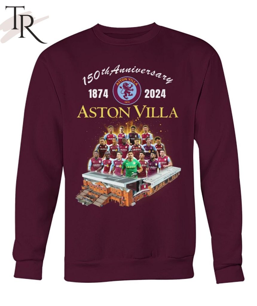 150th Anniversary 1874 - 2024 Aston Villa T-Shirt - Torunstyle