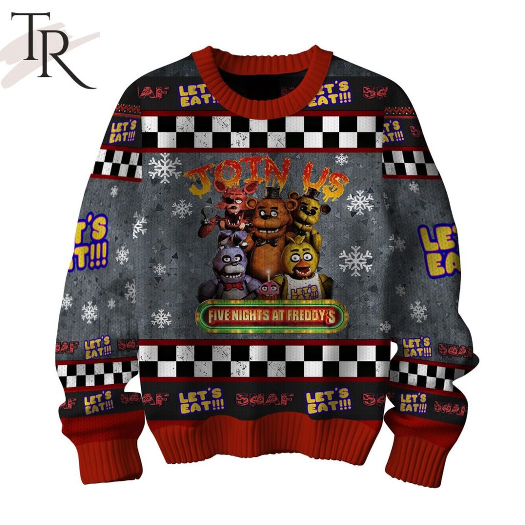 Join Us Five Nights At Freddy's Let's Eat 5NAF Ugly Sweater - Torunstyle