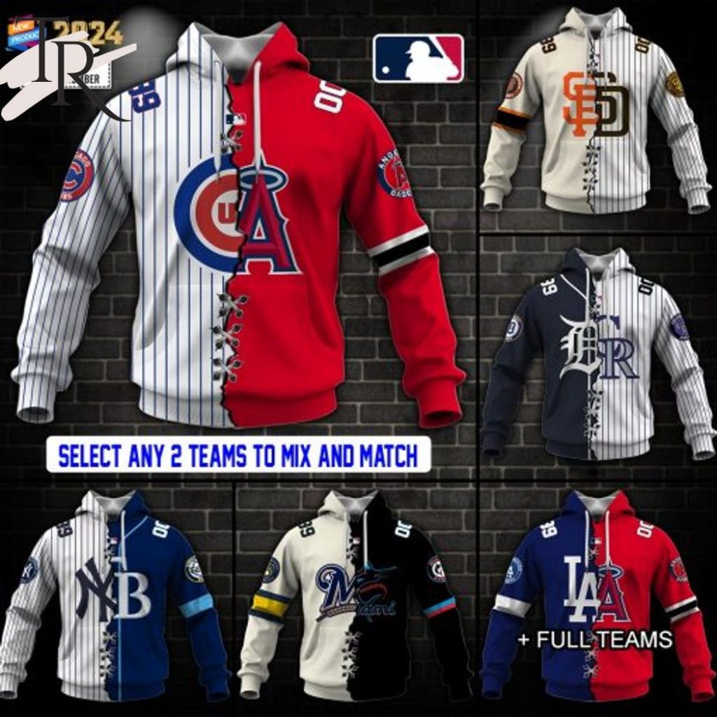 Mix 2 MLB Teams Select Any 2 Teams to Mix and Match! Hoodie - Torunstyle