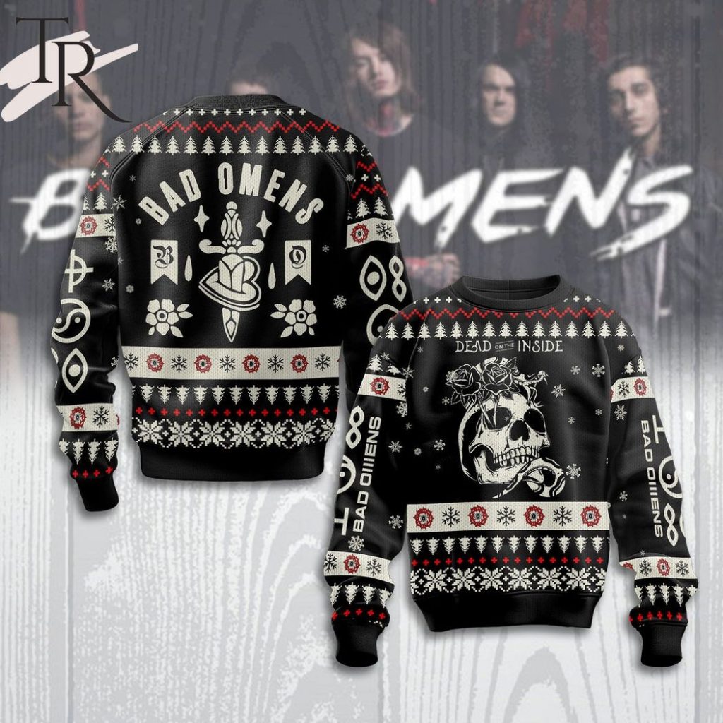 Dead On The Inside Bad Omens Ugly Sweater - Torunstyle
