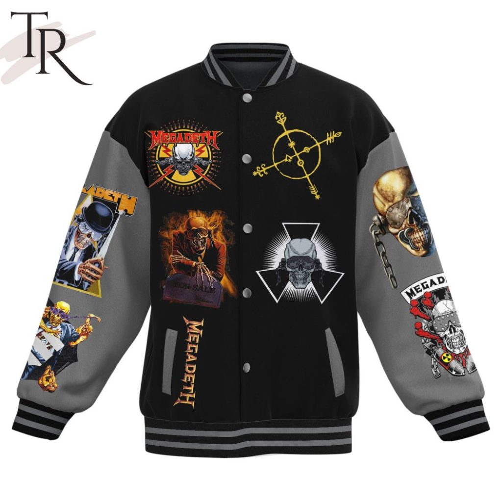 Megadeth Buried Alive In Metal Baseball Jacket - Torunstyle
