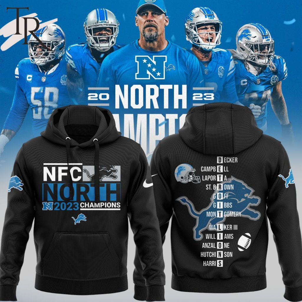 Limited Edition NFC North Champions 2023 - Detroit Lions List Member ...