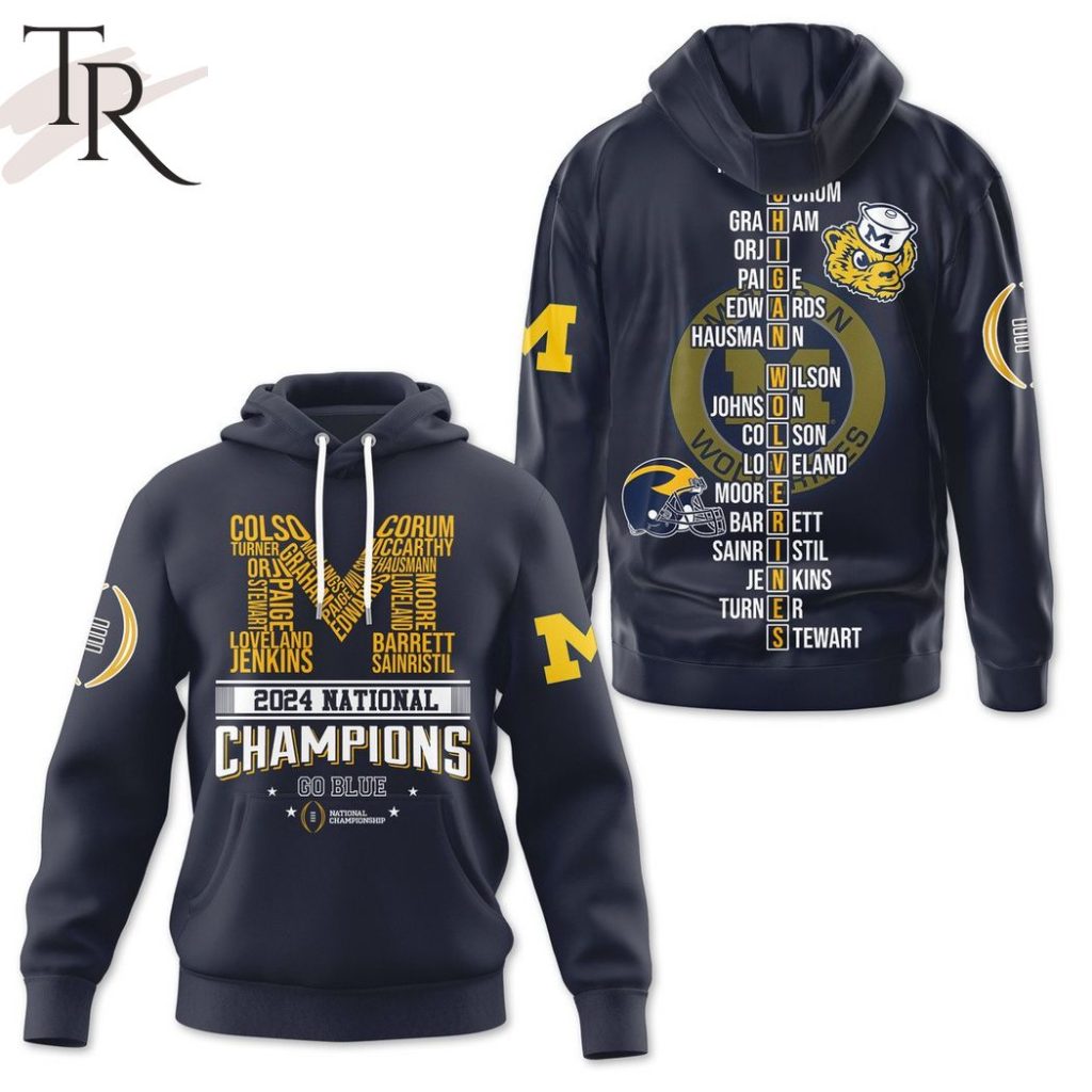Michigan Wolverines 2024 National Champions Go Blue National Championship Hoodie - Gradient ...