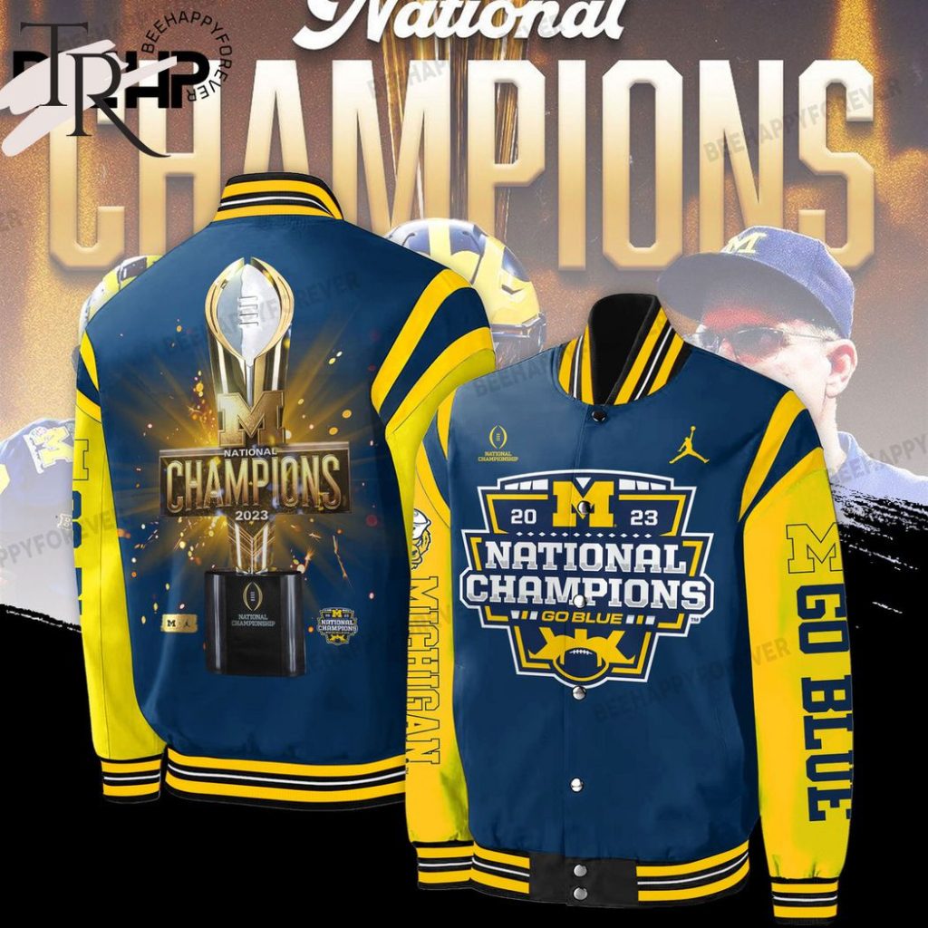 2023 National Champions Go Blue Michigan Wolverines Baseball Jacket ...