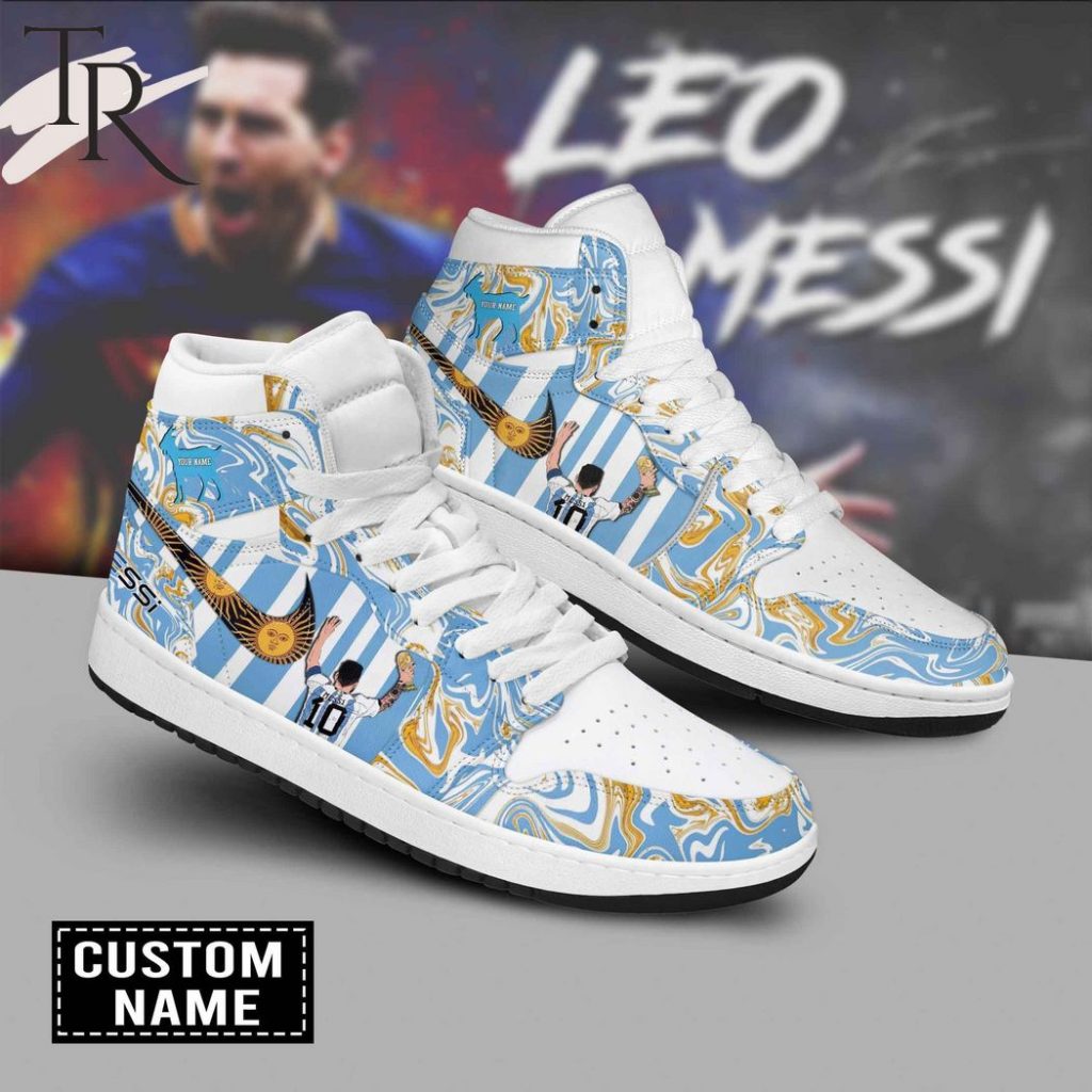 Custom Name Leo Messi Air Jordan 1, Hightop - Torunstyle