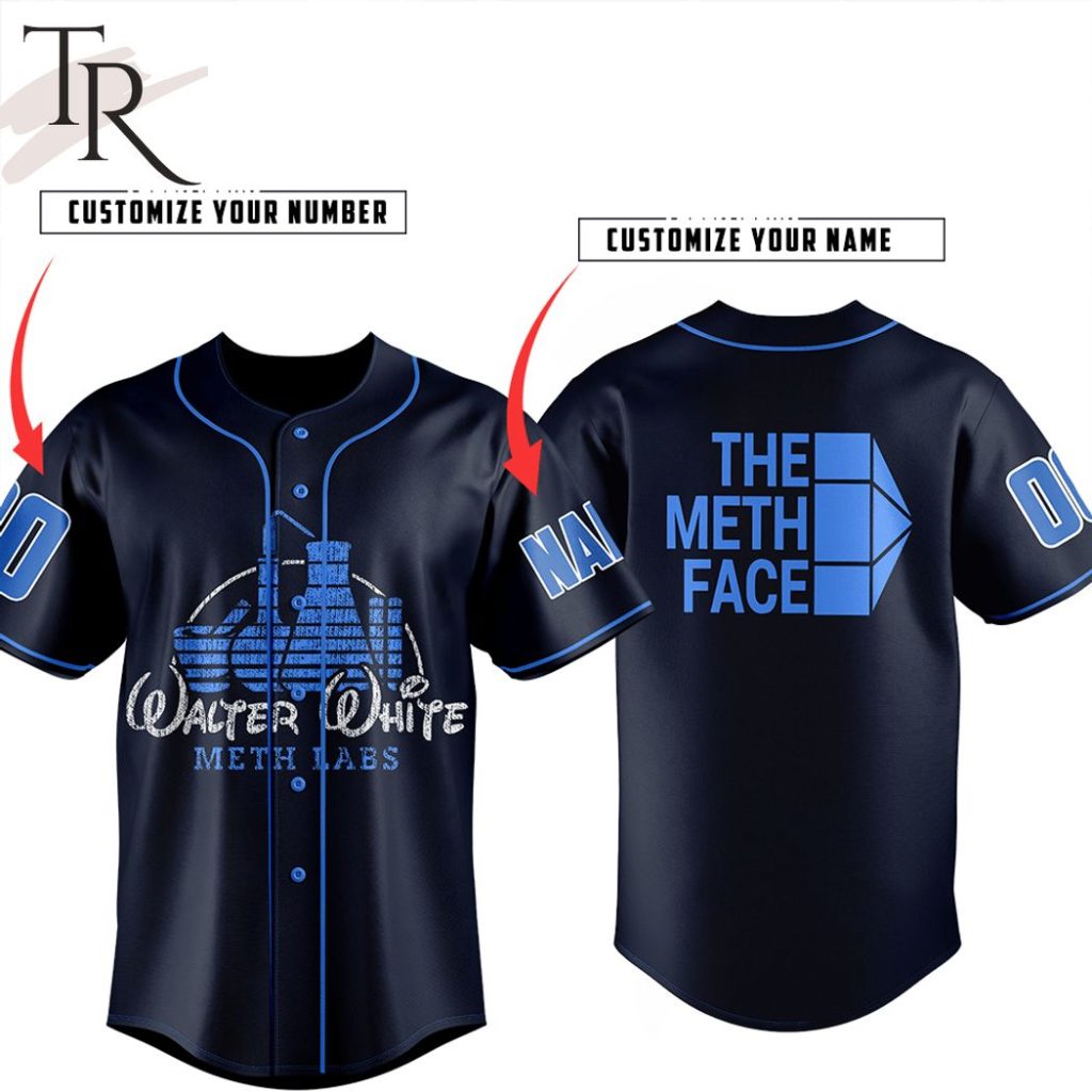 Walter White Meth Labs The Meth Face Custom Baseball Jersey - Torunstyle