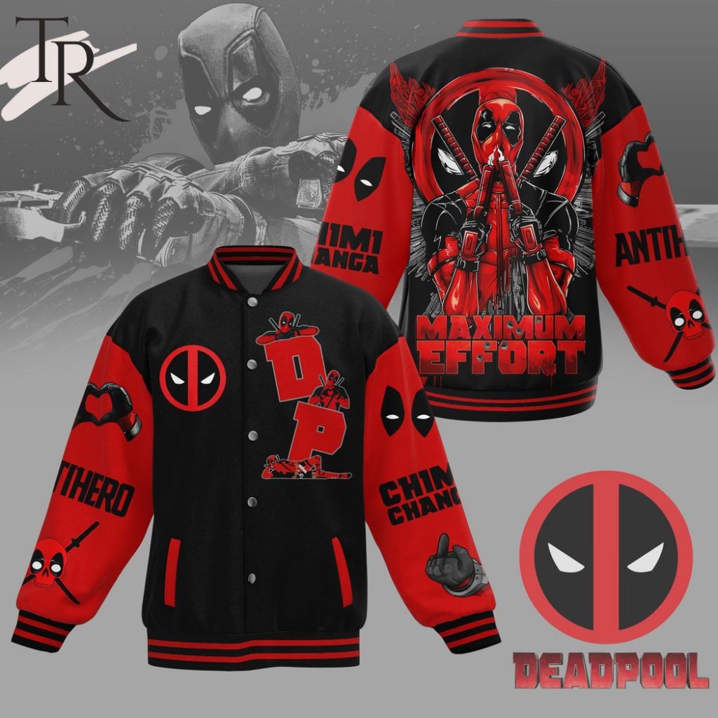Deadpool Maximum Effort Baseball Jacket - Torunstyle
