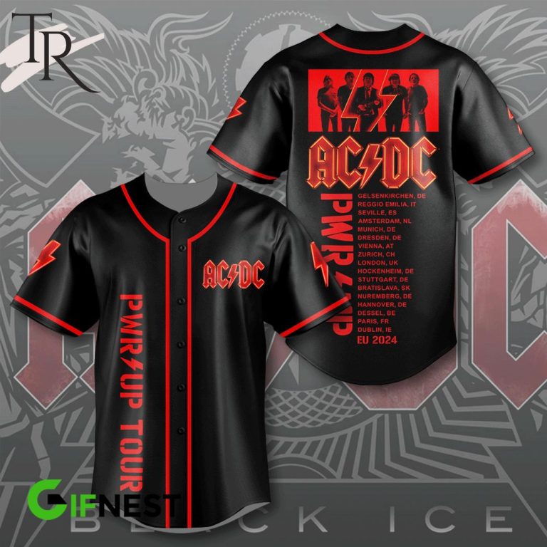 PWR Up Tour EU 2024 ACDC Baseball Jersey - Torunstyle