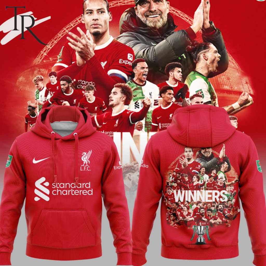 Liverpool FC and Standard Chartered Carabao Cup Winners Red Hoodie ...