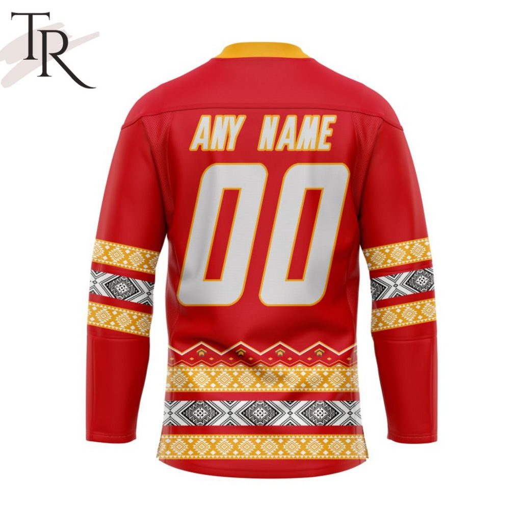 Personalized NHL Calgary Flames Native Hockey Jersey Design 2024 ...