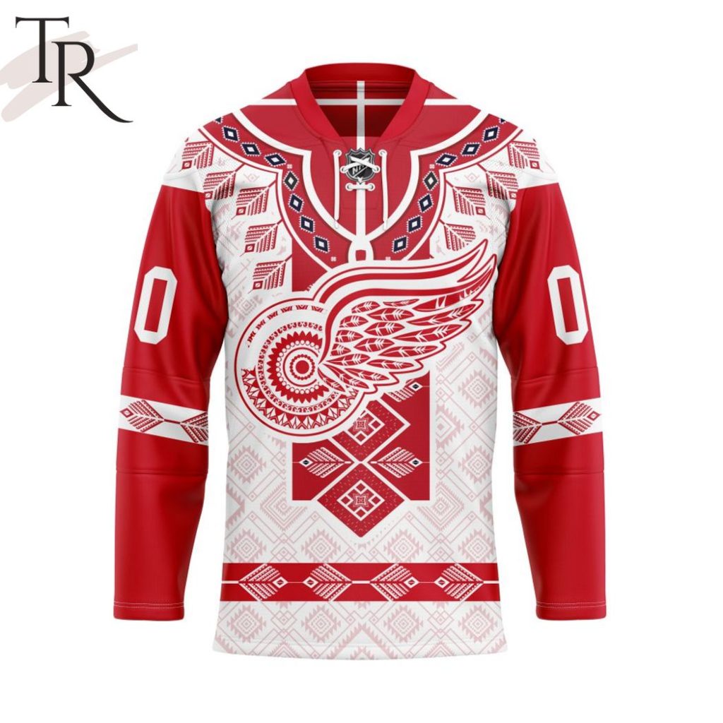 Personalized NHL Detroit Red Wings Native Hockey Jersey Design 2024 ...
