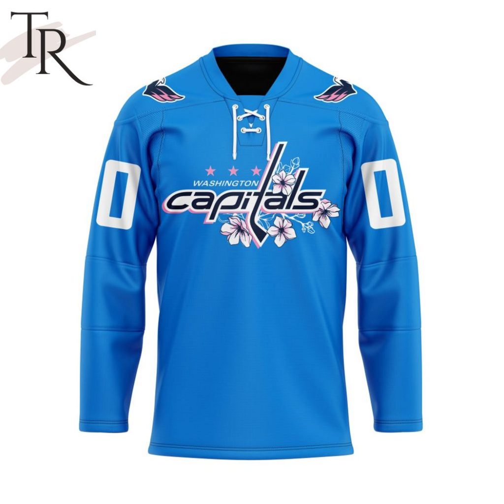 NHL Washington Capitals Personalized 2024 Cherry Blossom Hockey Jersey ...