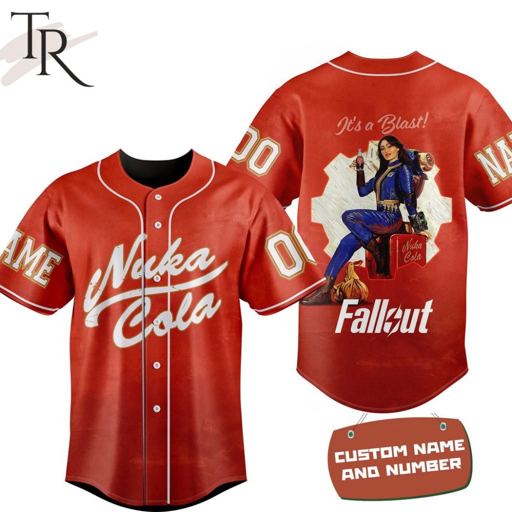 Nuka Cola It's A Blast Fallout Custom Baseball Jersey - Torunstyle