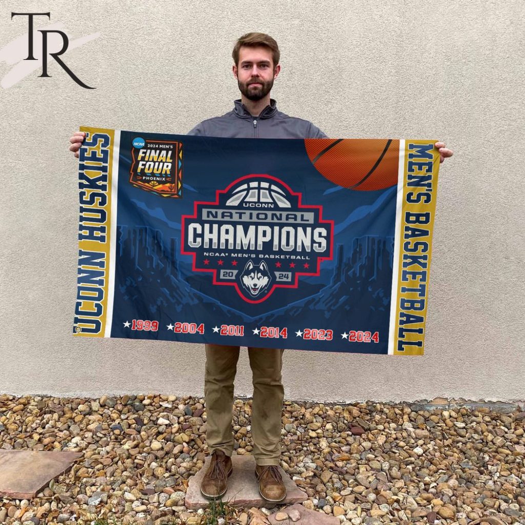 UConn Huskies National Champions NCAA Men's Basketball 2024 Flag ...